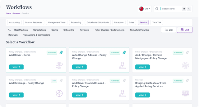 Workflows - QuickFacts